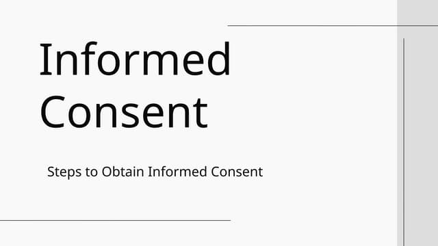 INFORMED CONSENT PROCESS AND PROCEDURE.pptx | Pharmaceutical Drugs | Medical Health