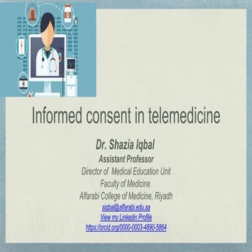 Informed consent in telemedicine | PPTX