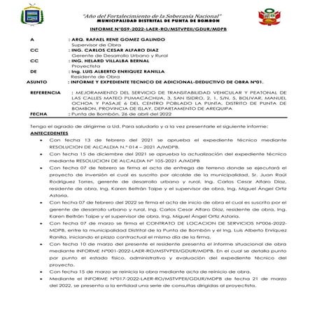 INFORME FINAL DE LIQUIDACION DE OBRA POR CONTRATA | DOCX