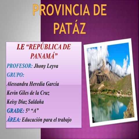 Informe de la provincia de pataz | PPTX