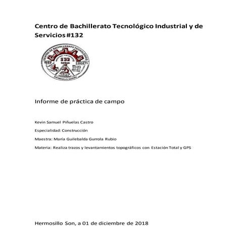 Informe de práctica de campo | DOCX