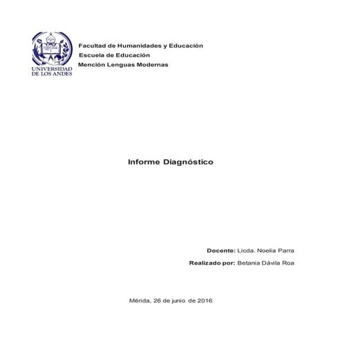 Informe diagnostico | DOCX