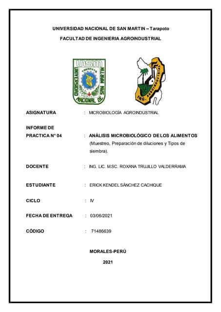 Manual para la toma de muestras de alimentos | PDF