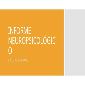 Comprehensive Neuropsychological Report Template for Clinical ...