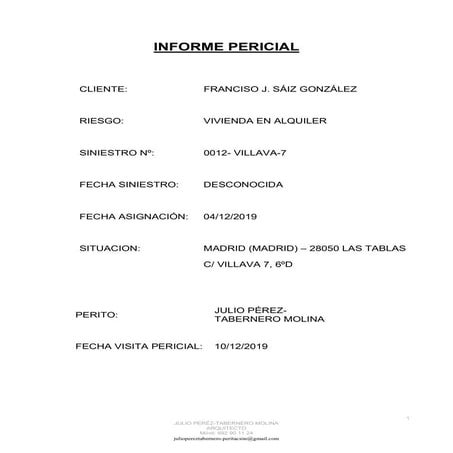 Informe pericial villava 7 - 6D | PDF