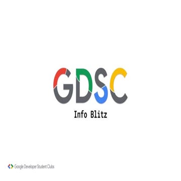 Info Blitz | GDSC AJCE | PPT