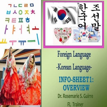 KOREAN LANGUAGE OVERVIEW한국어 개요 | PPTX