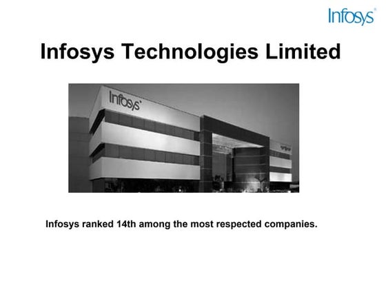 Infosys ppt. | PPTX | Information Services Industry | Industries