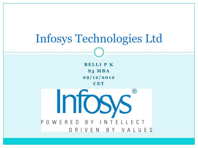 Infosys ppt. | PPTX