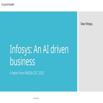 Infosys and a letter from NVIDIA GTC 2025 | PPTX