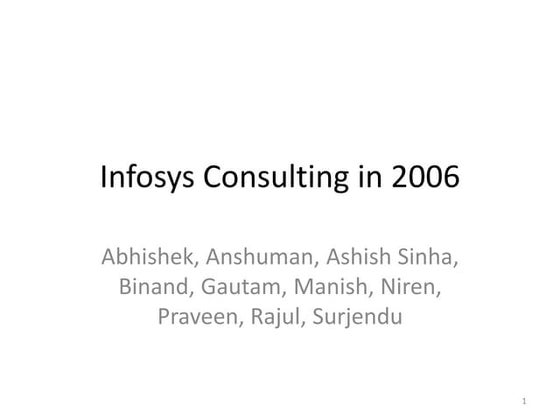 Infosys ppt. | PPTX | Information Services Industry | Industries
