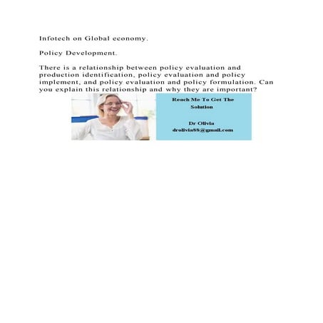 Infotech on Global economy.Policy Development.There is a rel | DOCX