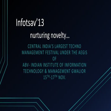 Infotsav 2013 | PPT