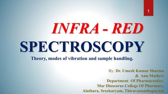 Various factor affecting vibrational frequency in IR spectroscopy. | DOCX | Chemistry | Science