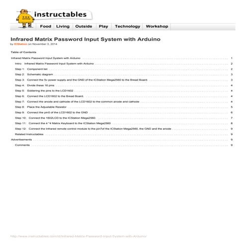 Infrared matrix-password-input-system-with-arduino | PDF | Computer Peripherals | Computing