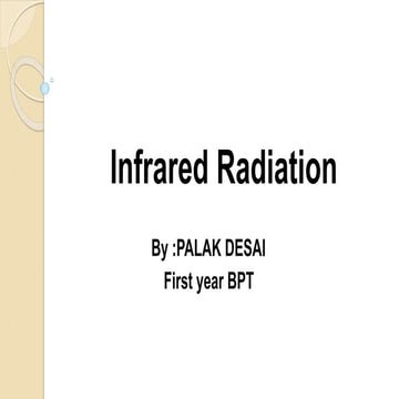 Infrared radiation (irr) | PPTX