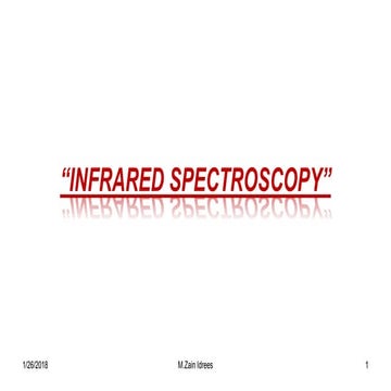 Infrared / IR spectroscopy | PPTX