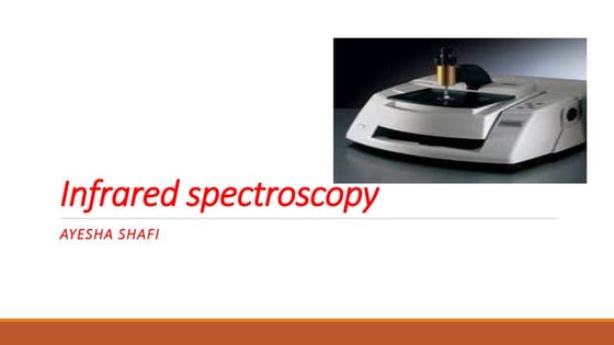 IR - Spectroscopy, theory, modes of vibration and sample handling. by ...