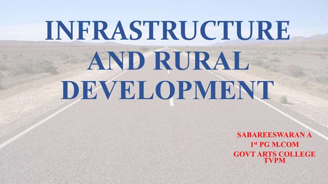 Rural development | PPTX | Agriculture | Industries