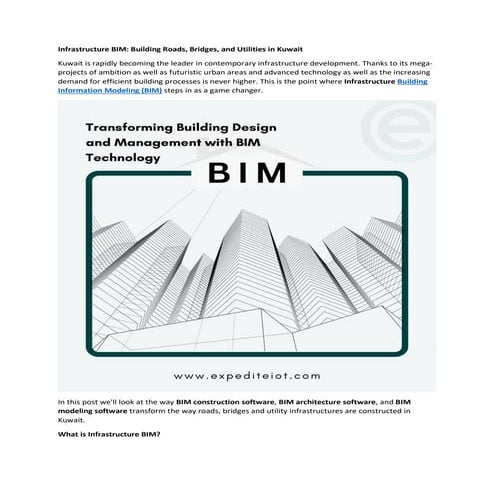Infrastructure BIM - Building Roads, Bridges, and Utilities in Kuwait.pdf