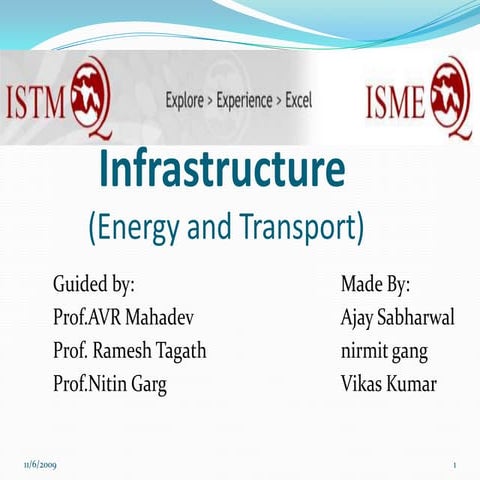Infrastructure Of Energy | PPT