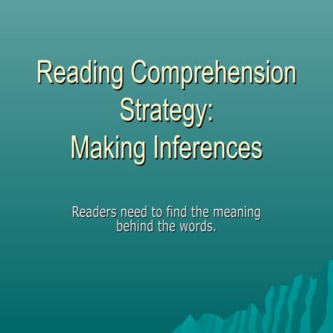 Making inferences and drawing conclusions | PPT