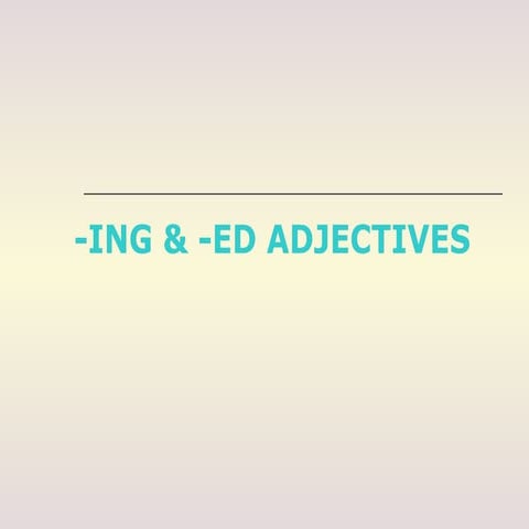 Participle adjectives pdf for 1st bac sts | PDF