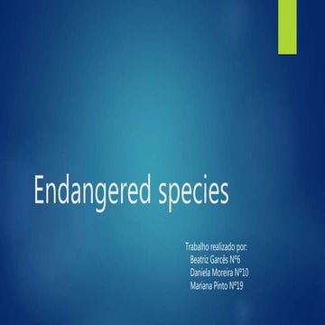 Endangered species | PPTX