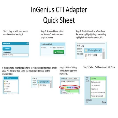 InGenius CTI Adapter Quick Sheet | PPTX
