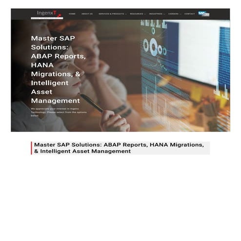 Master SAP Solutions: ABAP Reports, HANA Migrations, & Intelligent Asset Management | PDF ...