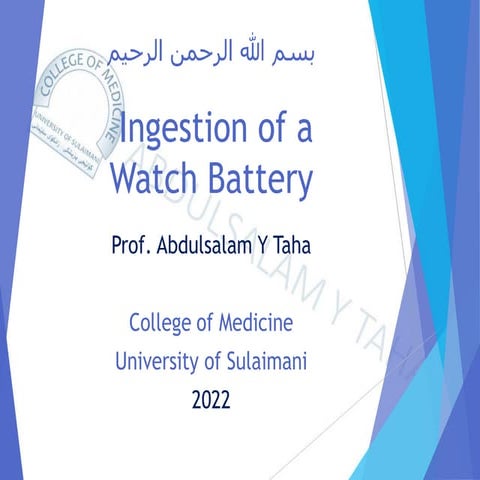Ingestion of A Watch Battery.pdf | Ear, Nose and Throat Conditions ...