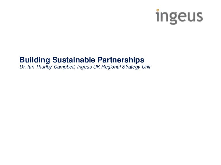 Ingeus Presentation: Building Partnerships for ESF, 8 May