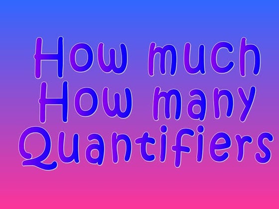 How much and how many | PPTX