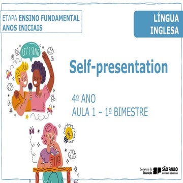 SAUDAÇÕES- AULA DE INGLÊS - GREETINGS- 4 ANO EF I | PPTX