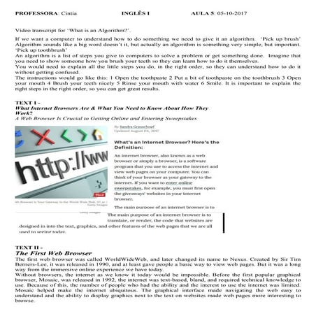 Activities Computing Reading Comprehension Doc