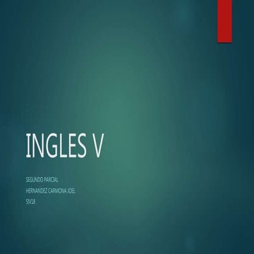 Ingles v PARCIAL 2 | PPT