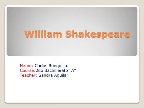 Shakespeare | PPT