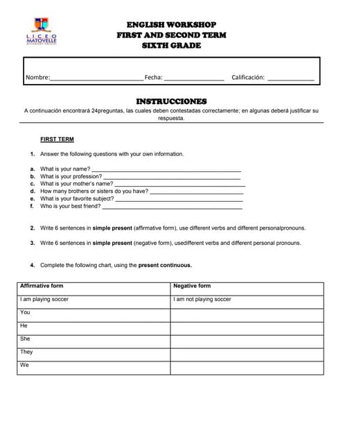 Pruebas saber ingles 3° y 4° | DOCX | Education