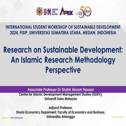 Islamic Sustainable Development Studies in Asia | PPTX