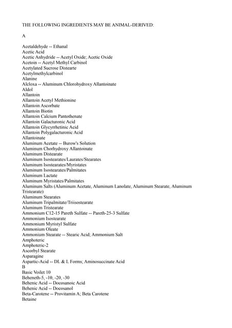 Plant Extract Products List | PDF