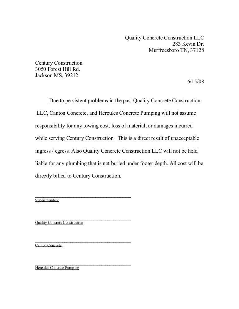 Ingress egress letter