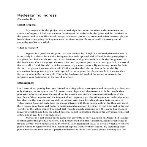 Ingress redesign | PDF