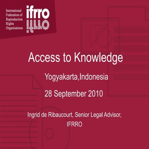 Access to knowledge | PPT