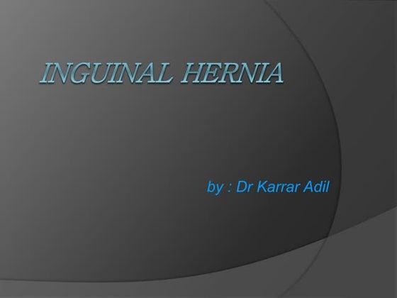 Pathophysiology of inguinal hernia | DOC