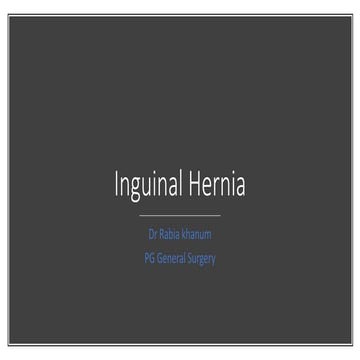 Laparoscopic anatomy of inguinal hernia | PPTX
