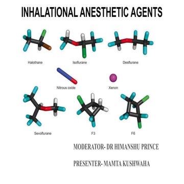 INHALATION anaesthetic agents and their indication | PPTX