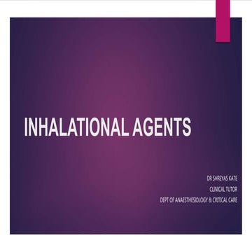 Inhalational agents | PPTX