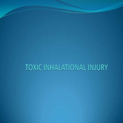 Inhalational injury | PPTX