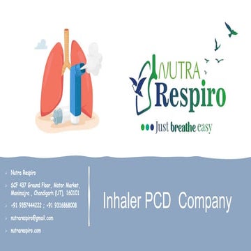 Inhaler PCD Company | Nutra Respiro | PPT