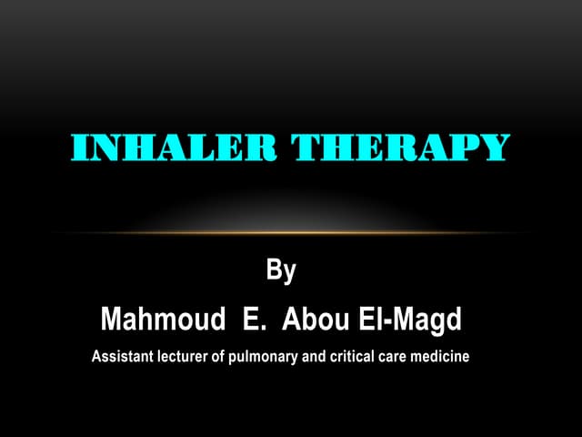 Inhaler techniques presentation | PPTX